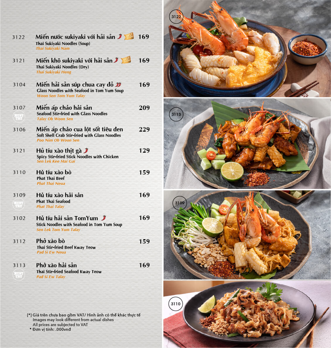 Menu Thaiexpress